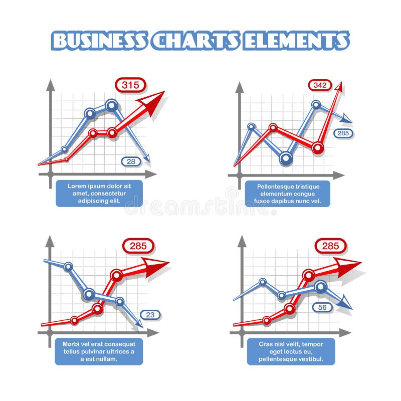 Business Graph Elements for Infographics Stock Vector - Illustration of ...