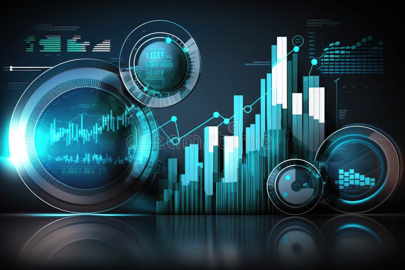 Business Graph Finance Chart Diagram on Economy. Generative AI Stock ...