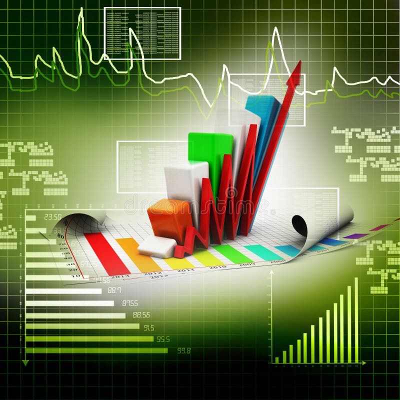 Business graph going up stock illustration. Illustration of ...