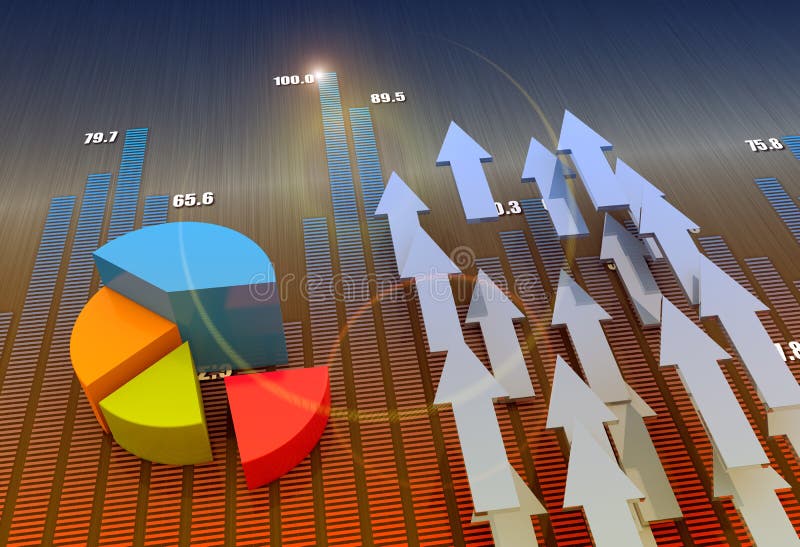 Business graph growth stock illustration. Illustration of accounting ...