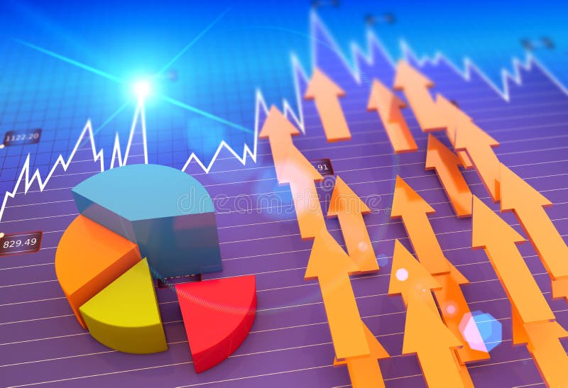 Business graph growth stock illustration. Illustration of information ...