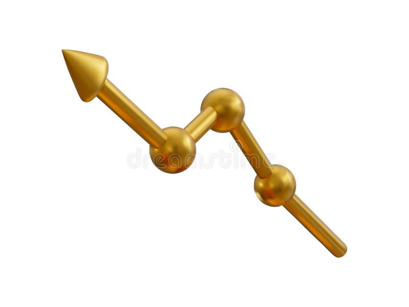 Business Graph. Growth Progress Arrow Isolated on White Background ... Business Graph. Growth Progress Arrow Isolated on White Background ...