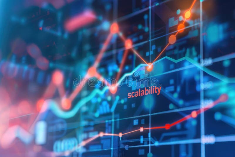 Exponential Growth a Visual Representation of Scalability Stock ...