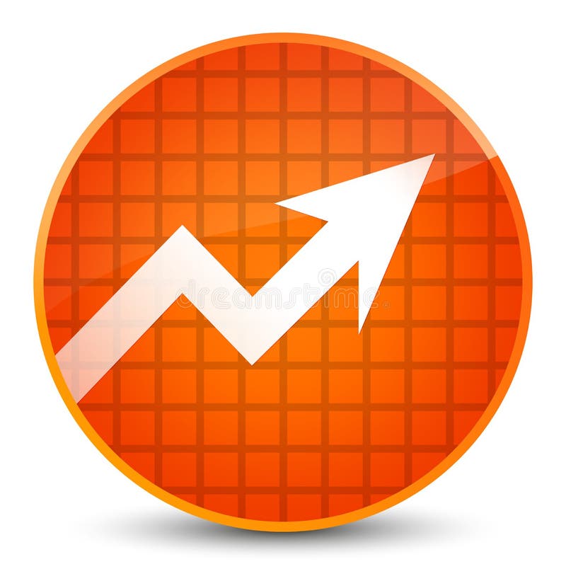 Business Graph Icon Elegant Orange Round Button Stock Illustration ...