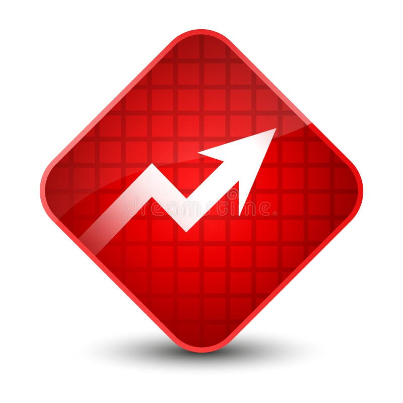 Business Graph Icon Elegant Red Diamond Button Stock Illustration ...