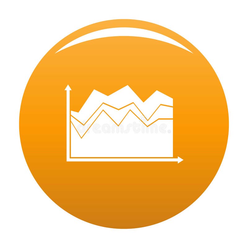 Business graph icon orange stock illustration. Illustration of growth ...
