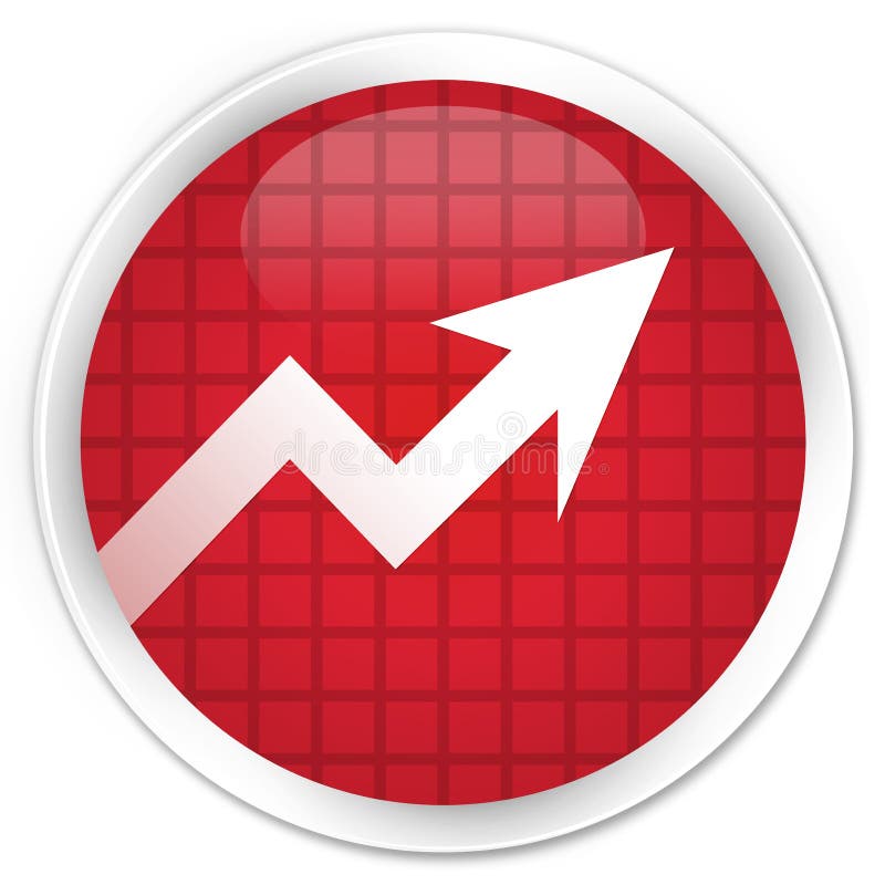 Business Graph Icon Premium Red Round Button Stock Illustration ...