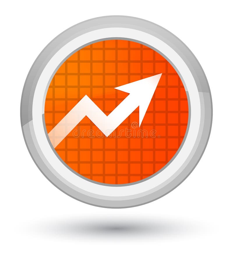 Business Graph Icon Prime Orange Round Button Stock Illustration ...