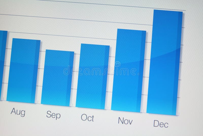 Business Graph on LCD Monitor Stock Photo - Image of fluctuation ...