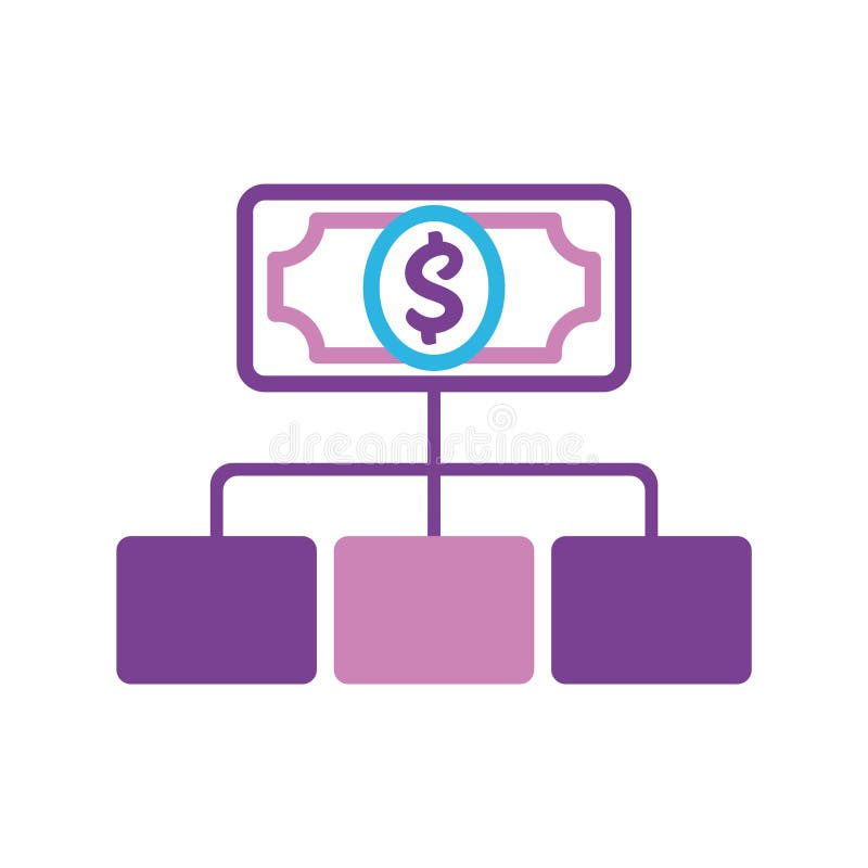 Business Graph with Money Bill Icon Vector Stock Vector - Illustration ...