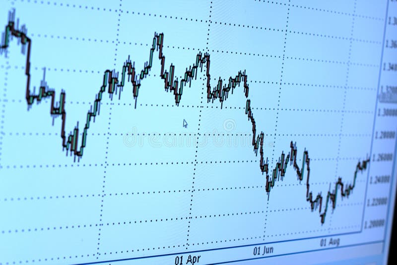 Business graph on monitor stock photo. Image of light - 27065756