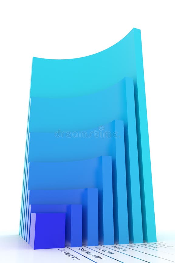 Business Graph. Monthly Growth Stock Illustration - Illustration of ...