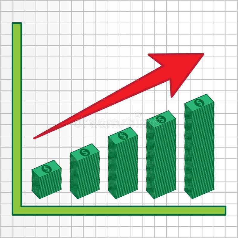 Business Graph Rising, Vector Work Stock Vector - Illustration of ...