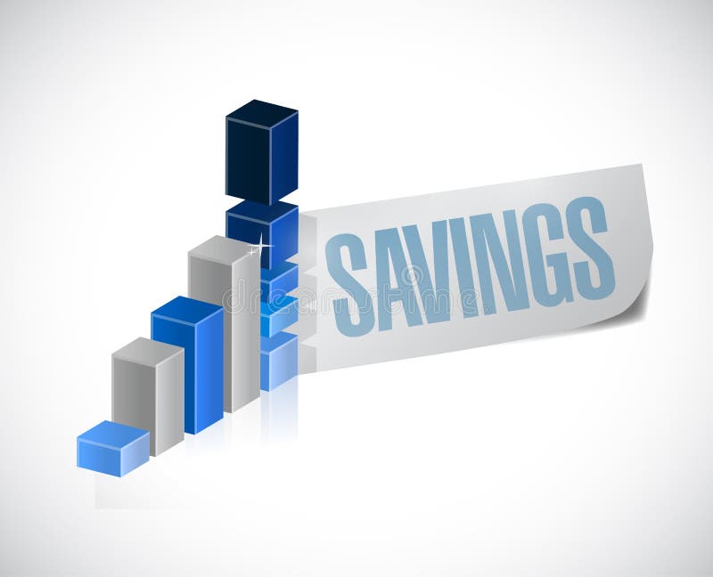 Business Graph Savings Sign Illustration Design Stock Illustration ...