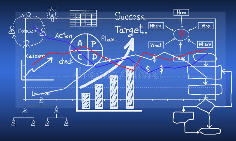 Business graph show stock illustration. Illustration of graphic - 44501561