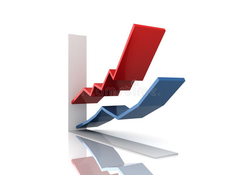 Business Graph Showing Profits and Gains Stock Illustration ...
