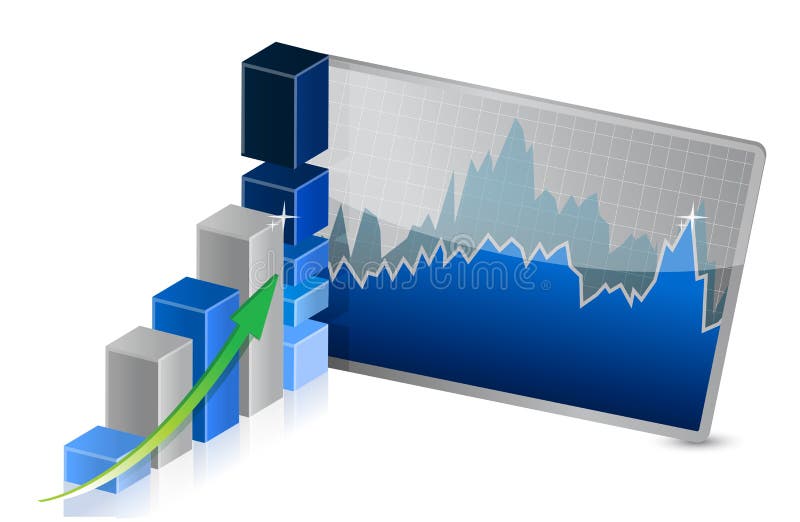 Business Graph with Stocks Showing Profits Stock Illustration ...