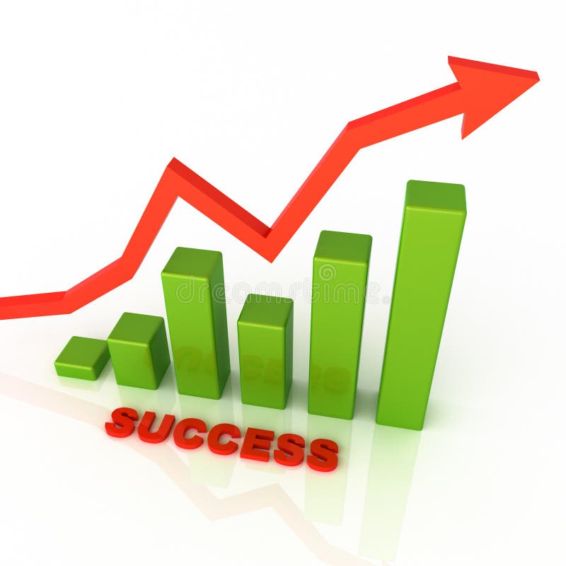Business Graph With Success Stock Illustration - Illustration of ...
