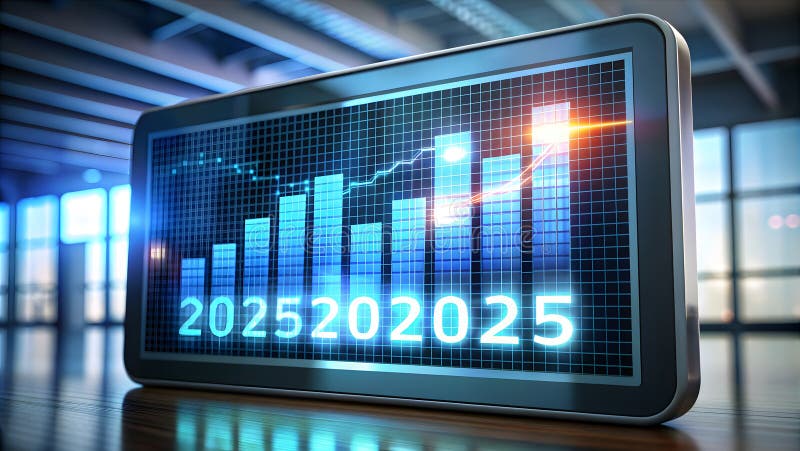Business Graph on the Tablet Screen. New Year 2025 Concept Stock ...