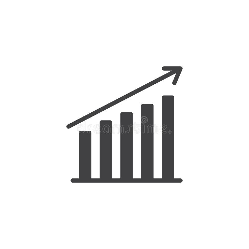 Business graph vector icon stock vector. Illustration of single - 125888552