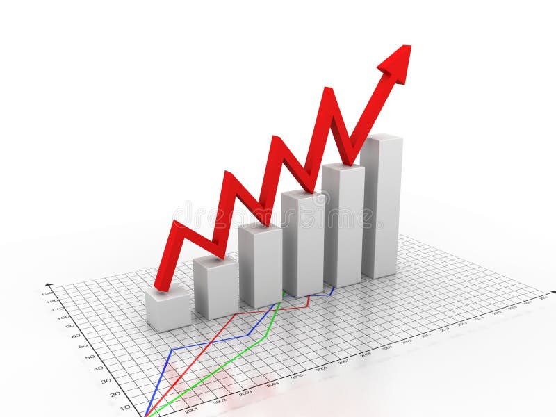 Business Financial Growth - Rising Graph Stock Illustration ...