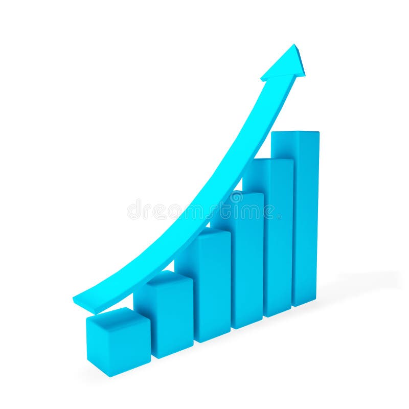 Business Graph on White Background Stock Illustration - Illustration of ...