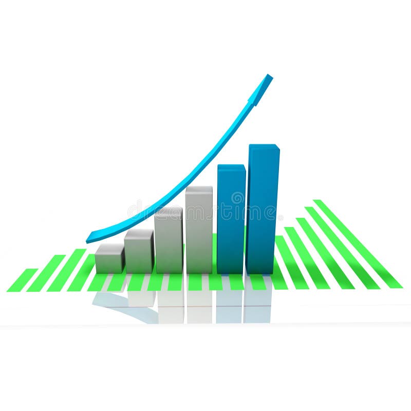 Business Graph on White Background Stock Illustration - Illustration of ...