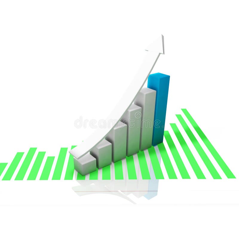 Business Graph on White Background Stock Illustration - Illustration of ...