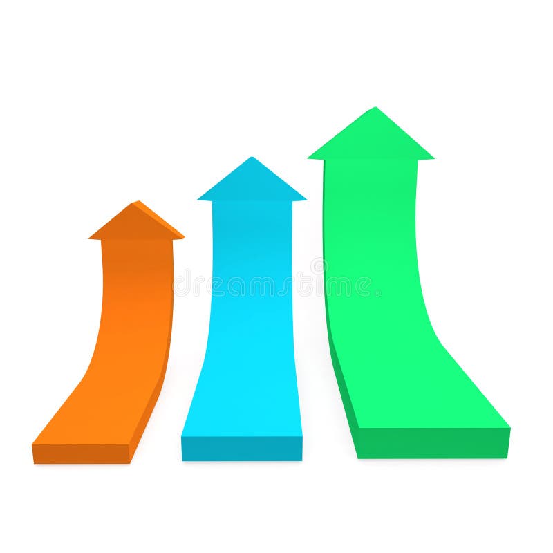 Business Graph on White Background Stock Illustration - Illustration of ...