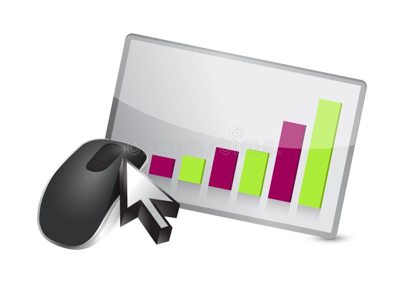 Business Graph Wireless Computer Mouse Stock Illustration ...