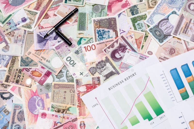 Business Graph World Paper Currency Stock Image - Image of exchange ...