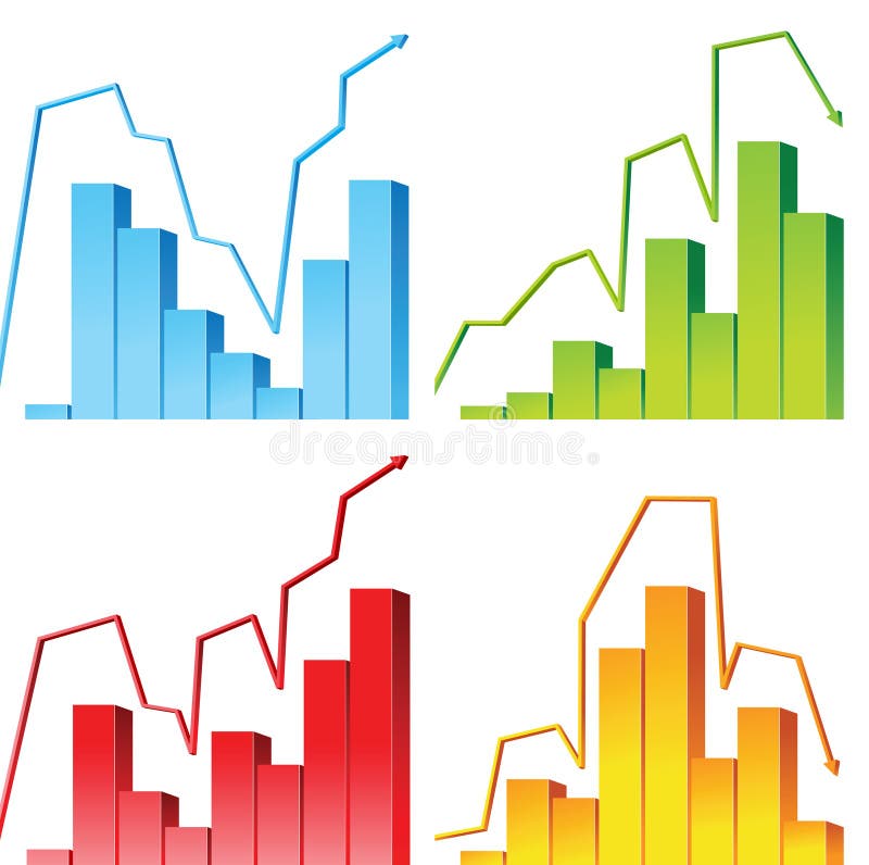 Barcode graphs stock vector. Illustration of blue, economic - 2565848