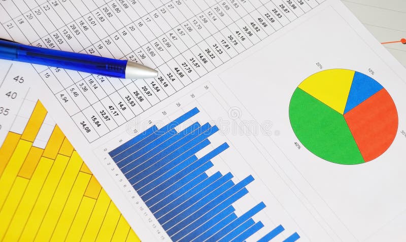 Business graphs and charts stock image. Image of accounting - 13007607