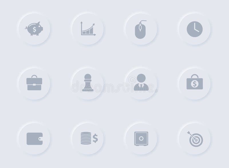 Business gray vector icons stock vector. Illustration of round - 272390594