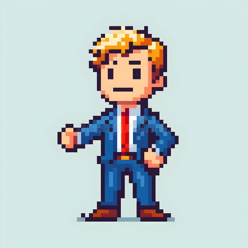 Business Greetings in Pixels Stock Illustration - Illustration of ...