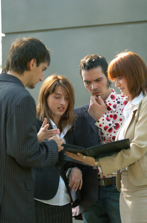 Business Group Discussion stock image. Image of negotiation - 1358827