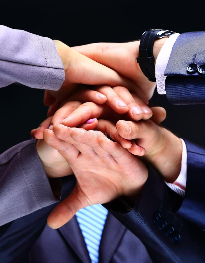 Business Group with Hands Together Stock Image - Image of entrepreneurs ...
