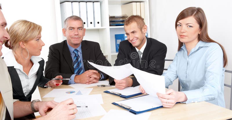 Business Group at the Meeting Stock Image - Image of businessteam ...