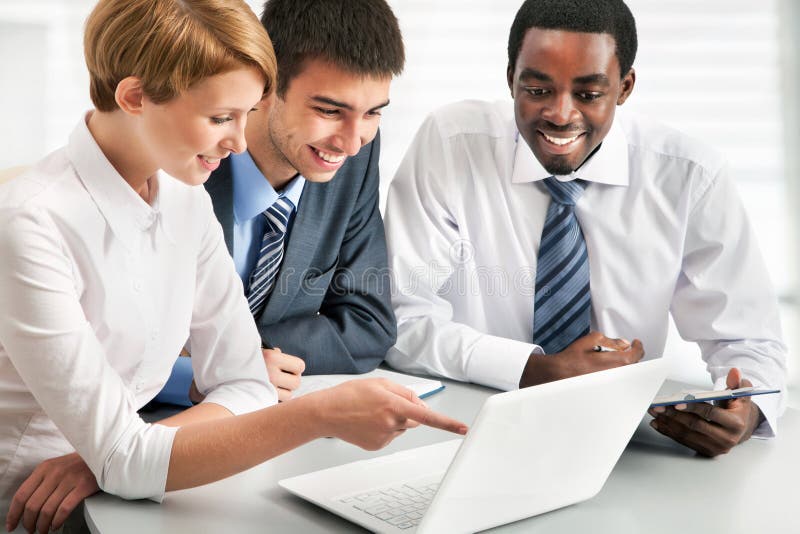 Business Group Meeting Portrait Stock Photo - Image of explaining ...