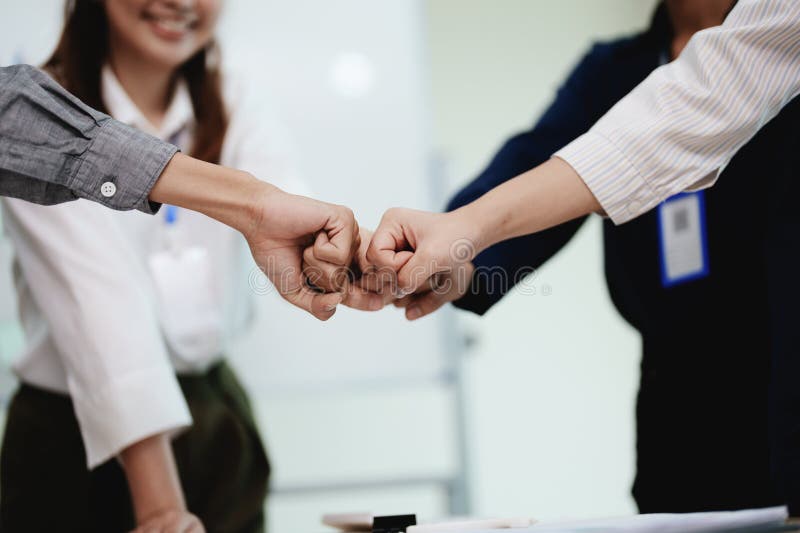 Business Group People Showing Unity with Their Hands Together Stock ...