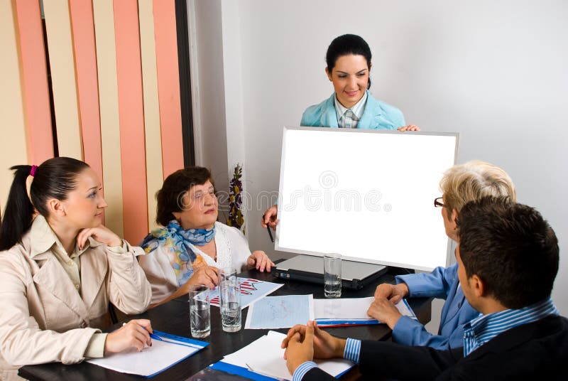 Business Group Presentation at Meeting Stock Image - Image of meeting ...