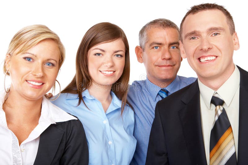 Business Group Standing in Row Stock Image - Image of meeting ...