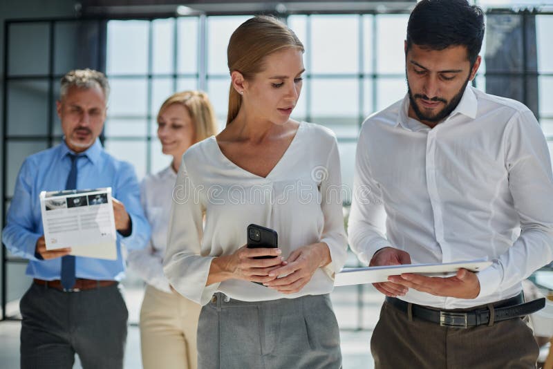 Business Group Working Together on New Project Stock Photo - Image of ...