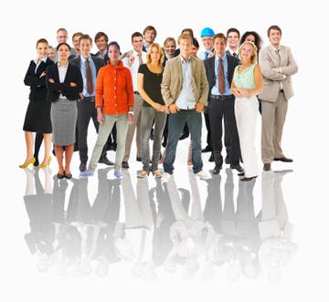 Business Groups and Different People in a Line Con Stock Image - Image ...