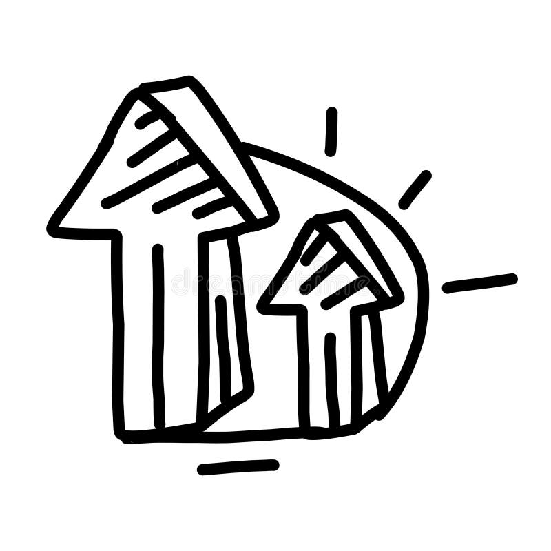 Business Pie-chart Hand Drawn Icon Design, Outline Black, Vector Icon Stock Vector ...