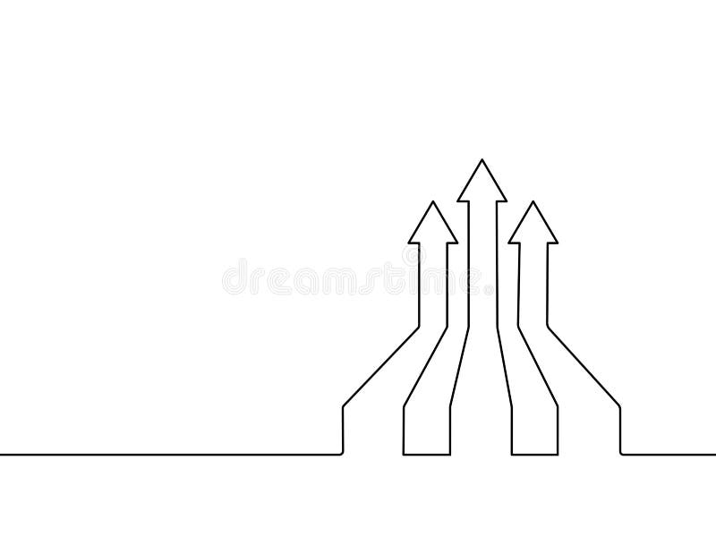 Business Growth Arrow. the Concept of Goal Direction To Success. Vector ...