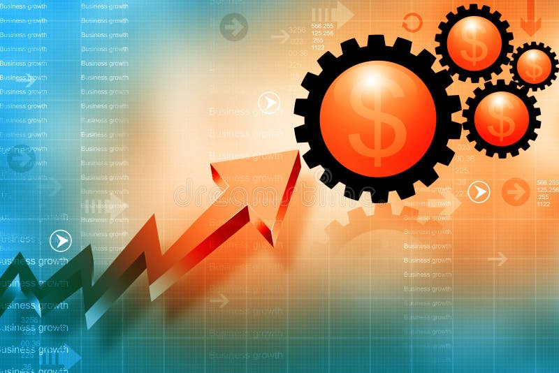 Business Growth Arrow Graph Stock Illustration - Illustration of icon ...