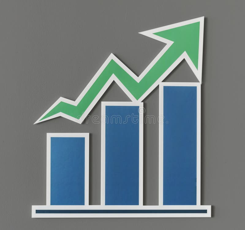 Business Growth Bar Chart Icon Stock Illustration - Illustration of ...