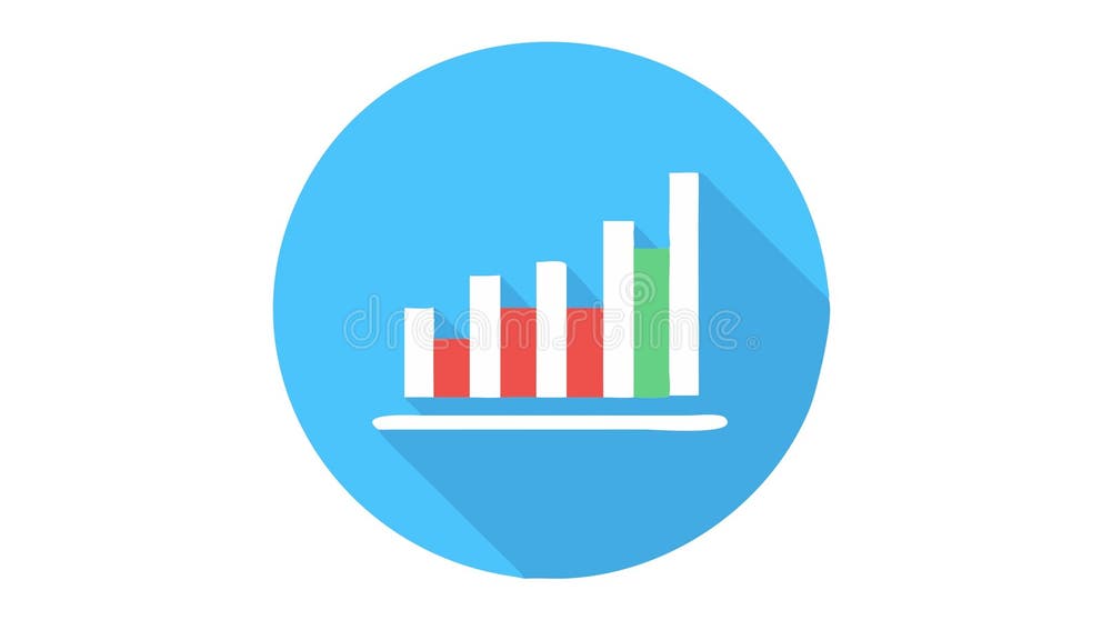 Business Growth Bar Chart Icon Flat Design Vector, Progress Data ...