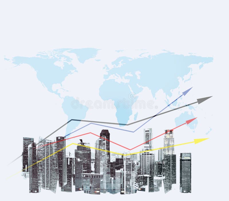 Business growth chart stock illustration. Illustration of tower - 93795031